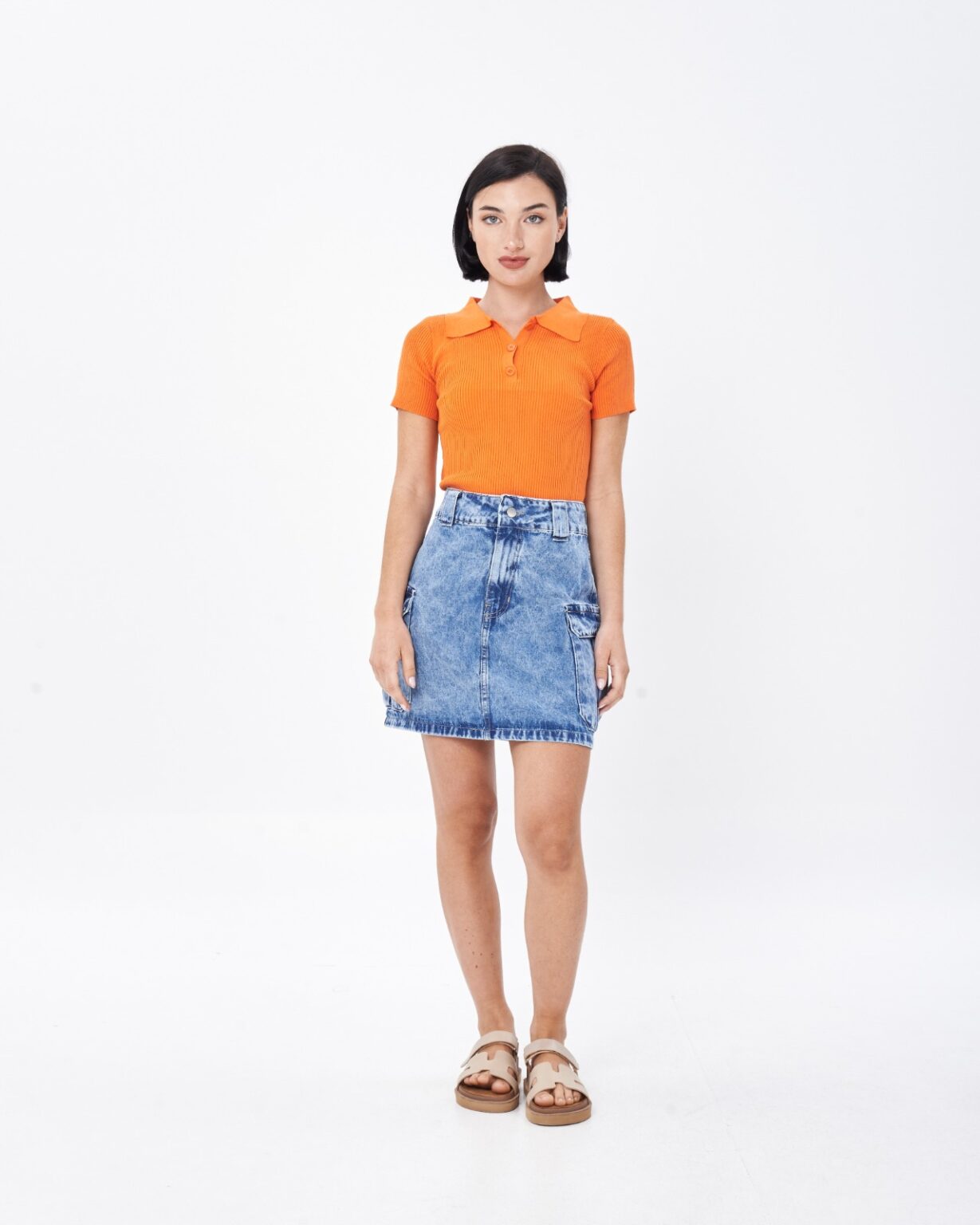 Pollera Mini Jean Ghana Azul – Vertu Jeans
