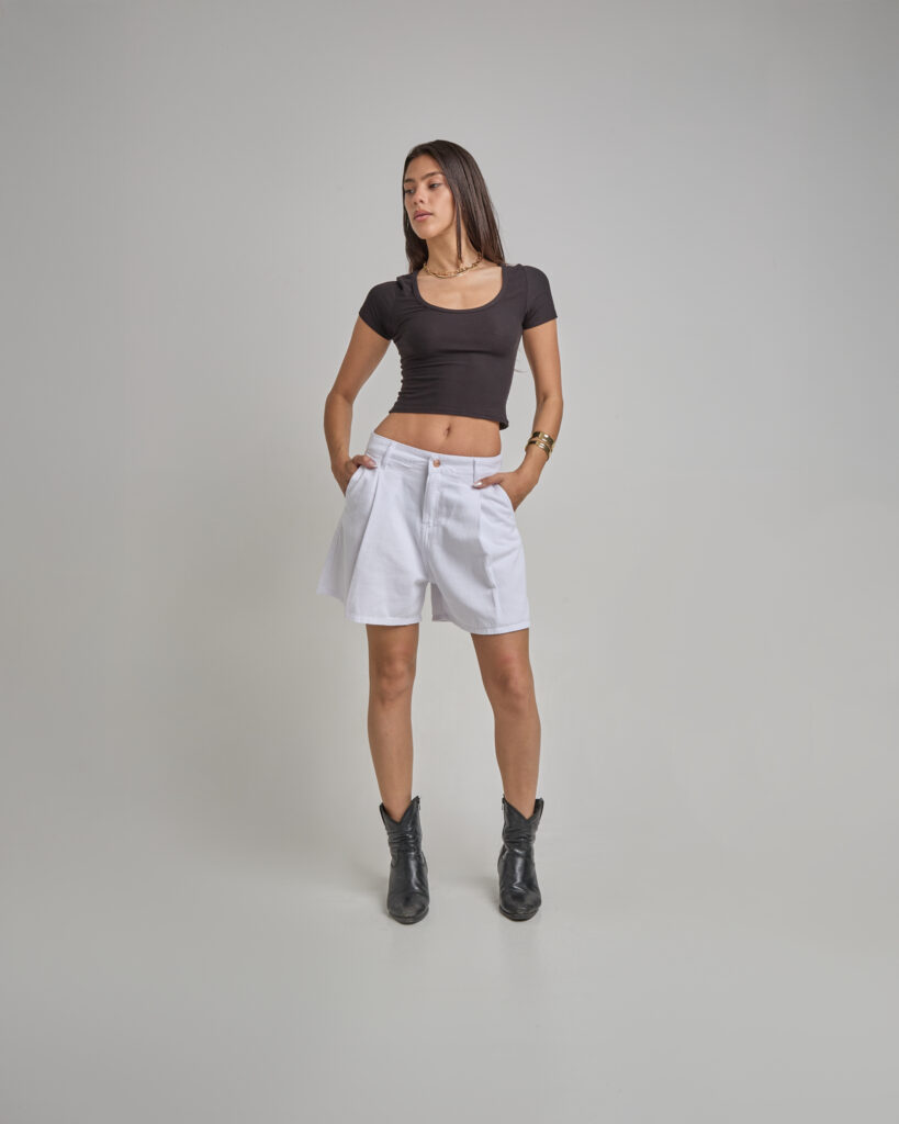 Short Jean Balvin Blanco – Vertu Jeans