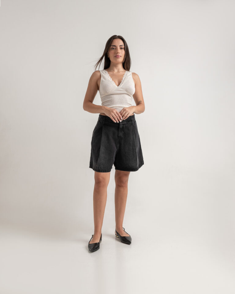 Short Jean Balvin Negro Rayado – Vertu Jeans