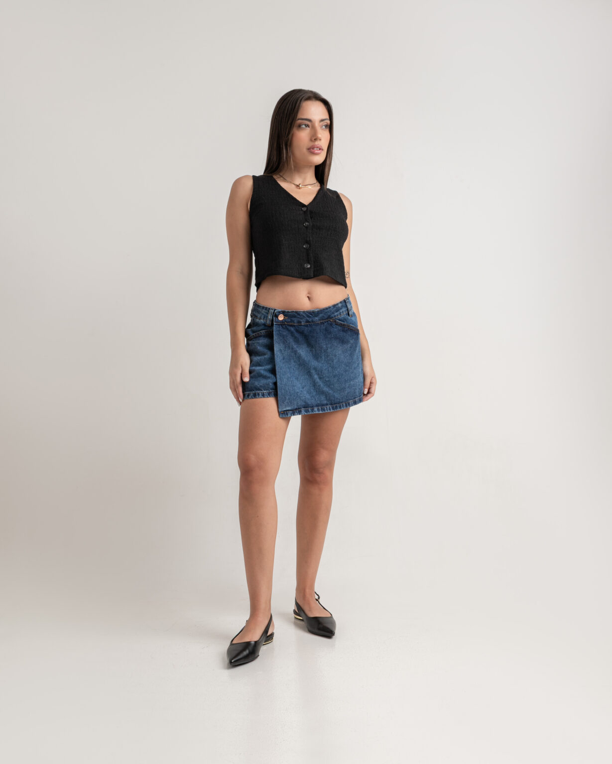 Short Pollera Mini Jean Bunny 2 Azul – Vertu Jeans