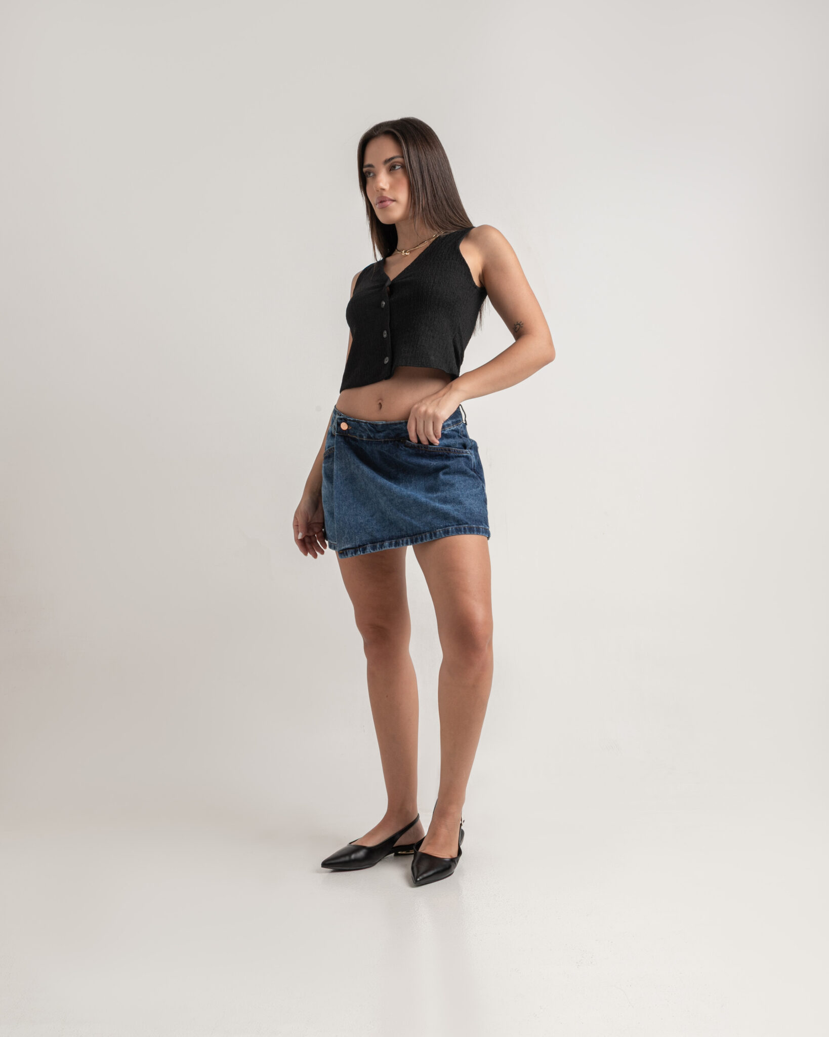 Short Pollera Mini Jean Bunny 2 Azul – Vertu Jeans