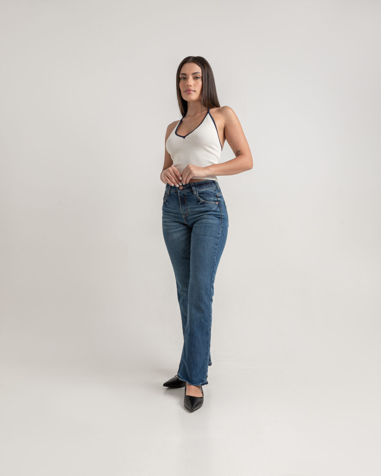 Pantalón Jean Flare Liam Azul – Vertu Jeans